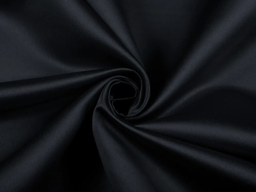 Biante Saténový kulatý ubrus polyesterový Satén LUX-026 Černý Ø 140 cm