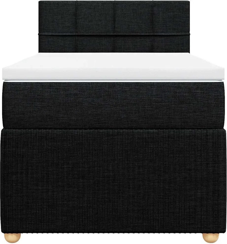 Box spring postel s matrací černá 90x190 cm textil 3287313