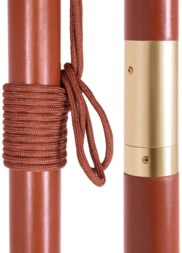 Dřevěný slunečník antracitový Ø330cm UV ochrana 50+ 108782