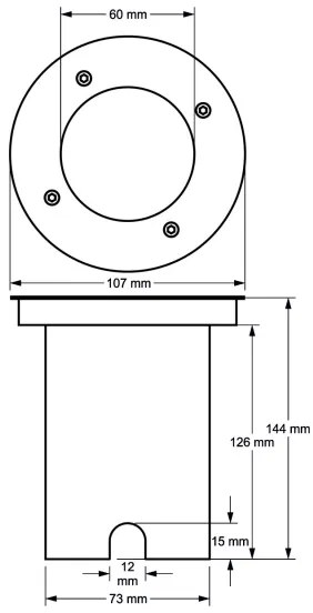Venkovní nájezdové svítidlo 1xGU10/35W/230V IP67 matný chrom