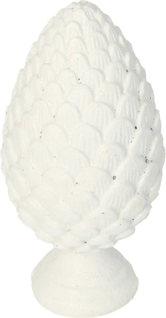 Dekorace White Cone 13cm