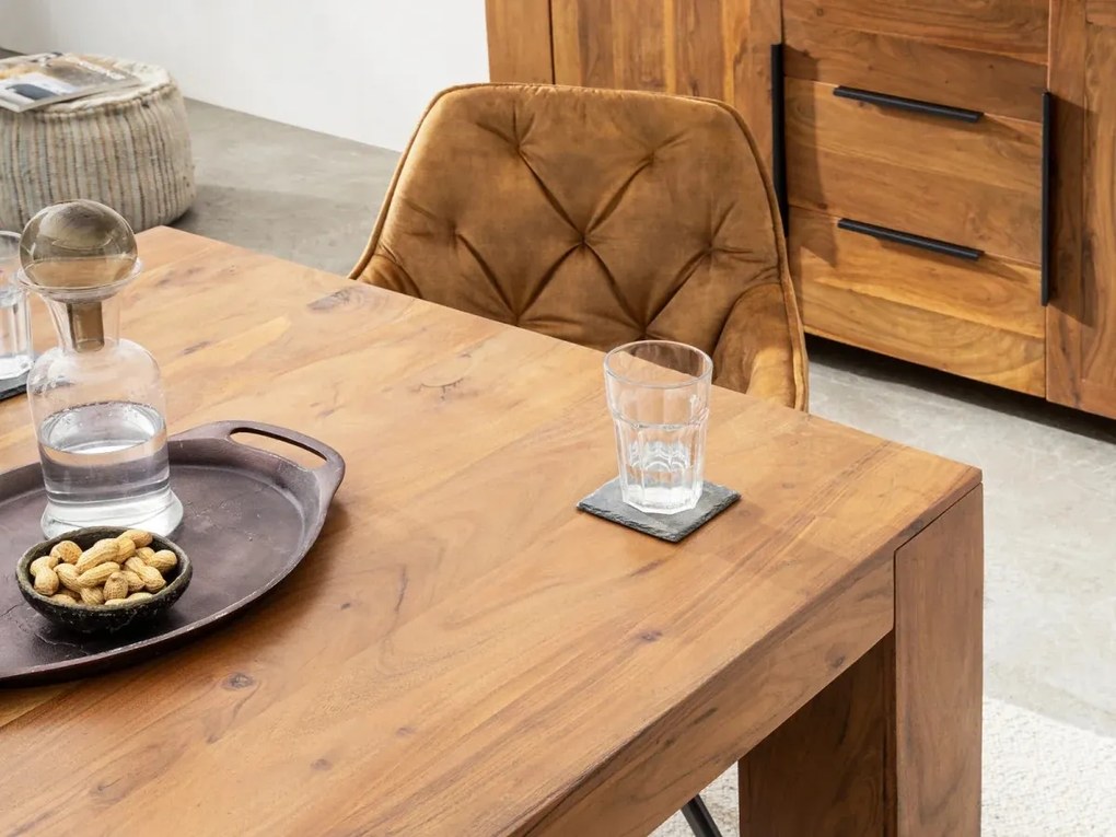furniture-nabytek.cz - Jídelní stůl Osvaro 146x90 s přídavnýma deskama Akazie