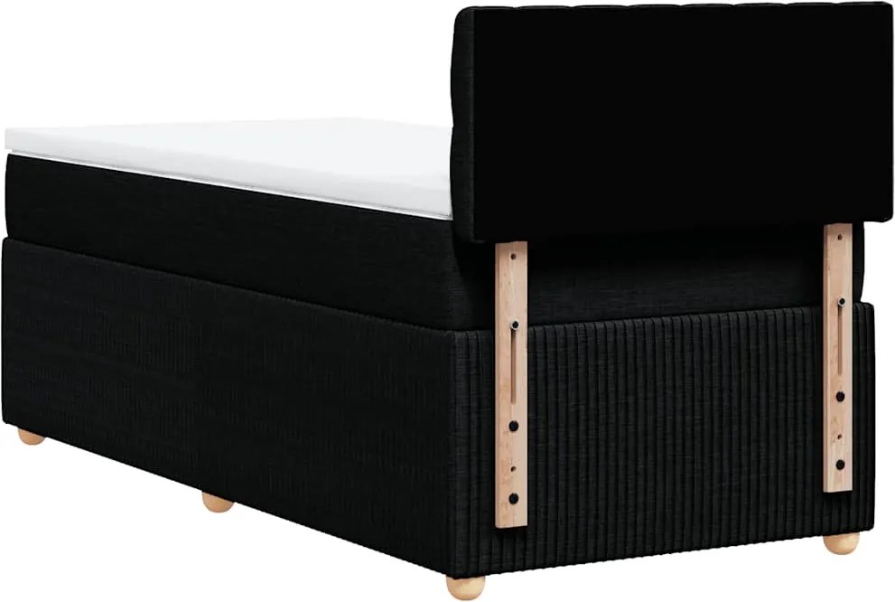 Box spring postel s matrací černá 90x190 cm textil 3287320