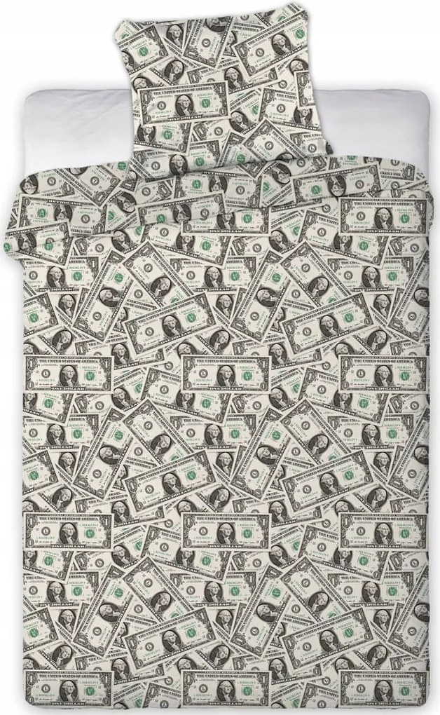 Povlečení Dolary Peníze Bankovky Bavlna 160x200