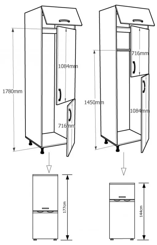 Spodní skříňka IN FRIZ 2V - písek mat