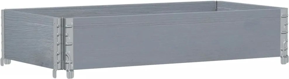 Zahradní truhlík šedý 100 x 50 cm masivní borové dřevo 3295389