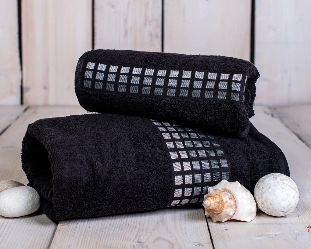 Bellatex froté ručník DARWIN, černá, 50x100cm