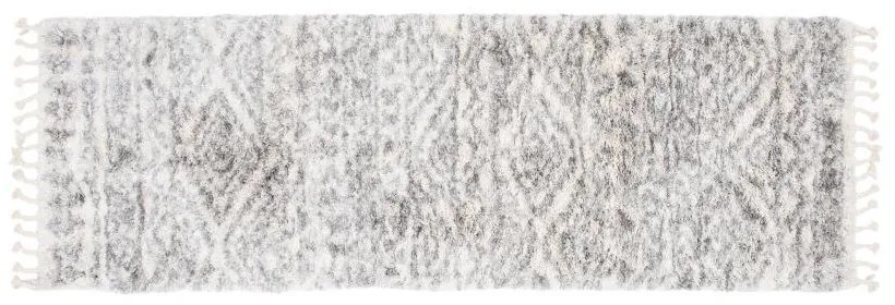 Kusový koberec shaggy Acama krémově šedý atyp 70x200cm