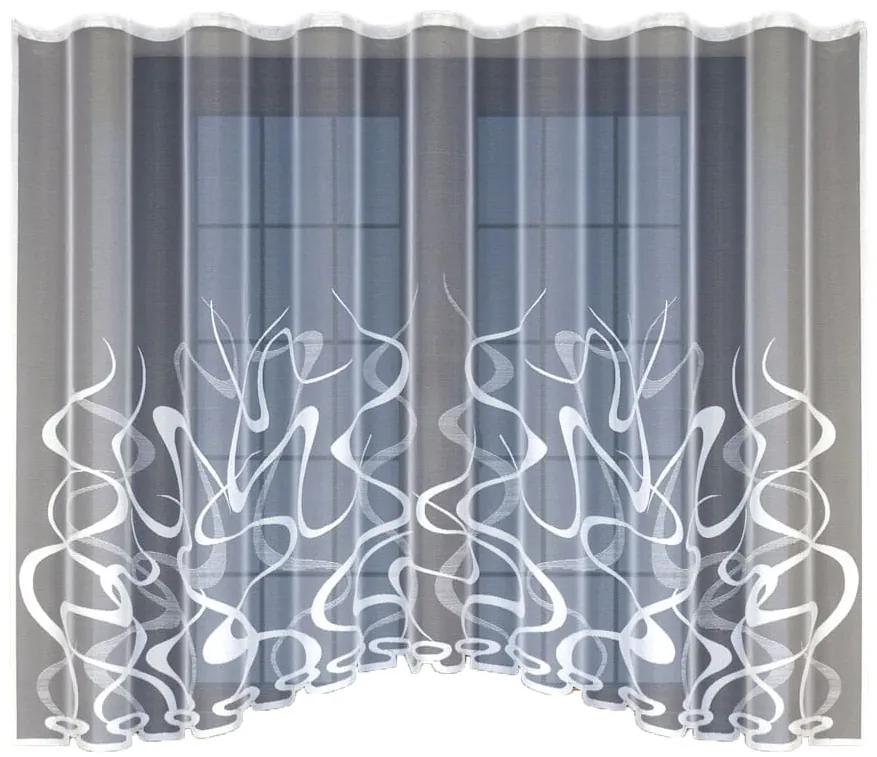 Dekorační žakárová záclona s řasící páskou HANNY 180 bílá 300x180 cm MyBestHome
