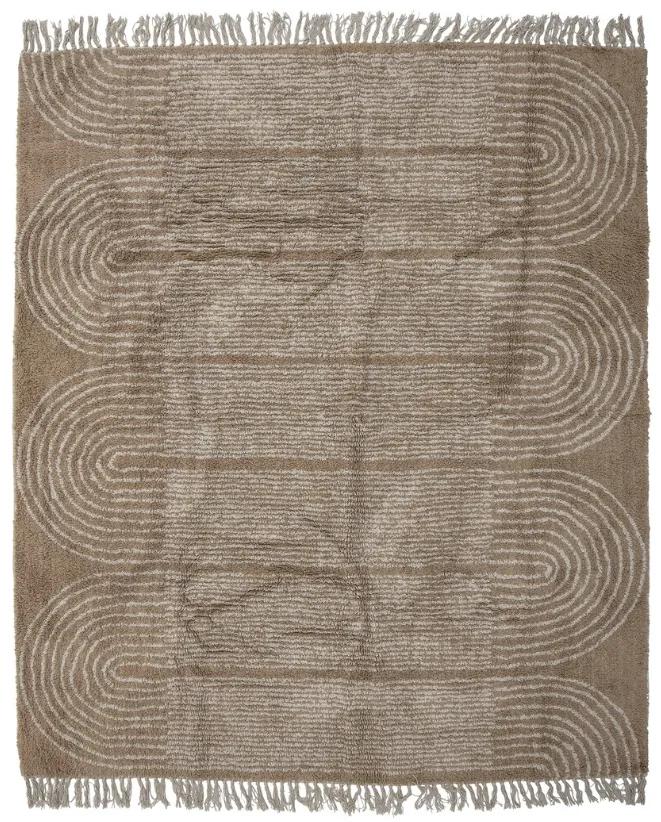 OnaDnes -20% Hnědý bavlněný koberec Bloomingville Zeynep 150 x 215 cm