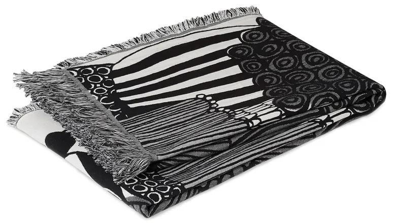 Bavlněná deka Siirtolapuutarha 130x180, černo-bílá