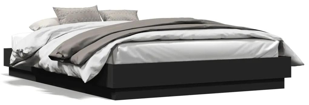 vidaXL Rám postele černý 120 x 200 cm kompozitní dřevo