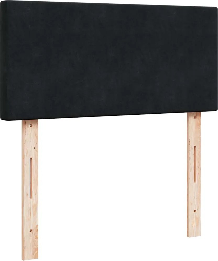 Box spring postel s matrací černá 80 x 200 cm samet 3287586