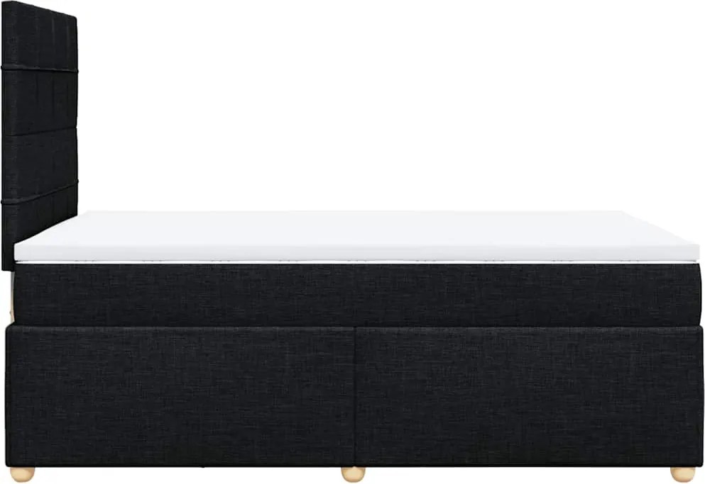 Box spring postel s matrací černá 120x190 cm textil 3293521