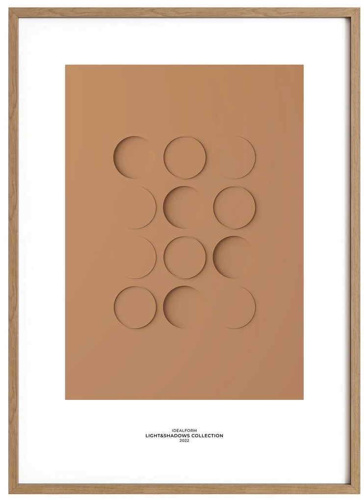 Idealform Poster no. 4 Shadow forms Barva: Smokey taupe, Velikost: 500x700 mm