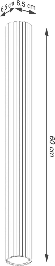 Stropní svítidlo Karbon, 1x tmavěbéžové hliníkové stínítko, (60 cm)