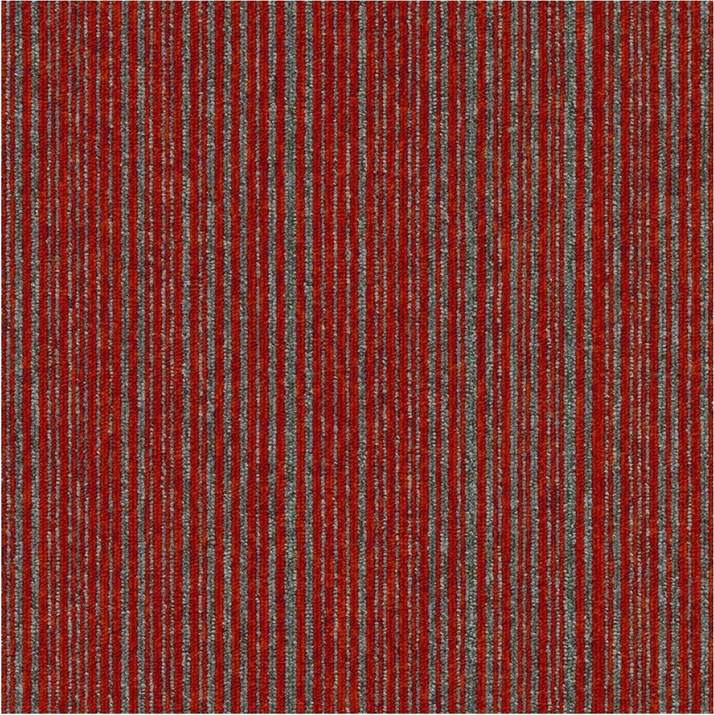 Tapibel, Kobercový čtverec Coral Lines 60380-50 červeno-šedý 50 x 50 cm, chodba / předsíň