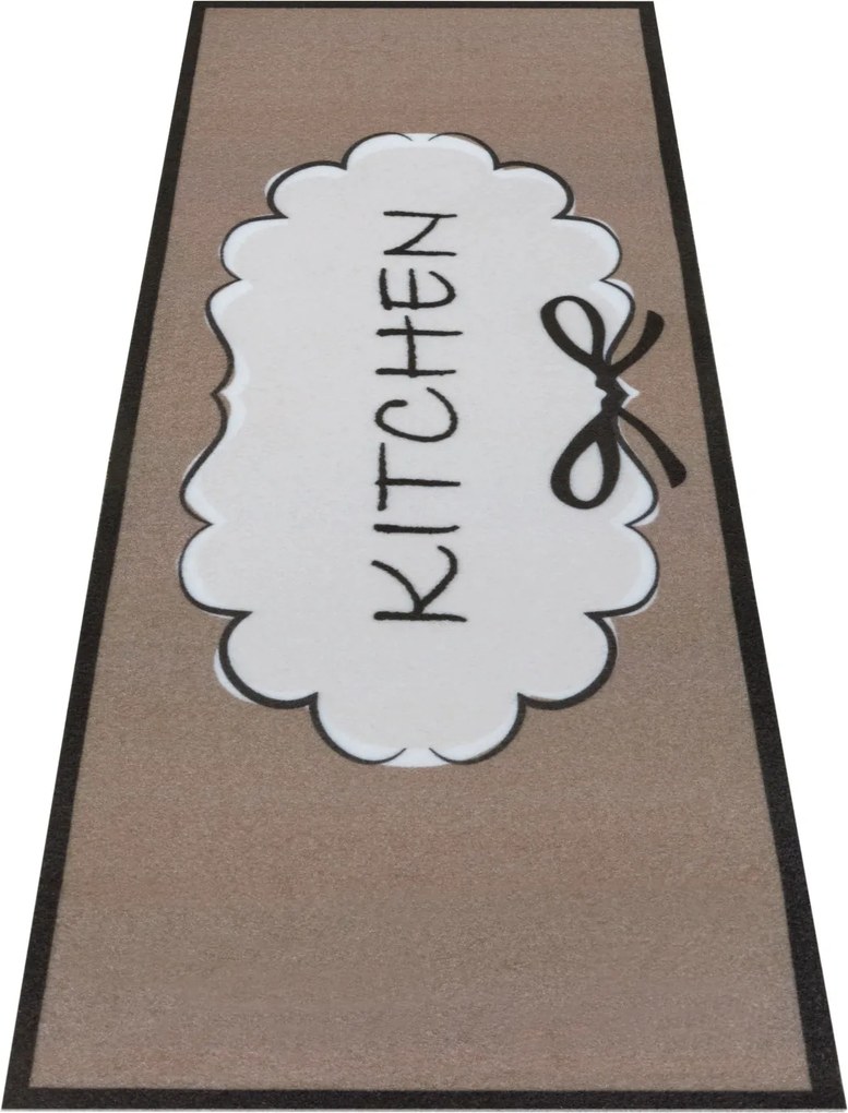 Hanse Home, AKCE: 50x150 cm Běhoun Cook & Clean 105728 Brown White Black, hnědá, kuchyně