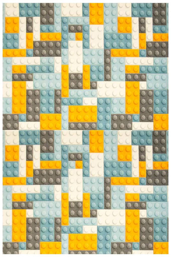 Dětský kusový koberec Kostky Lego vícebarevný Rozměr: 250x400 cm