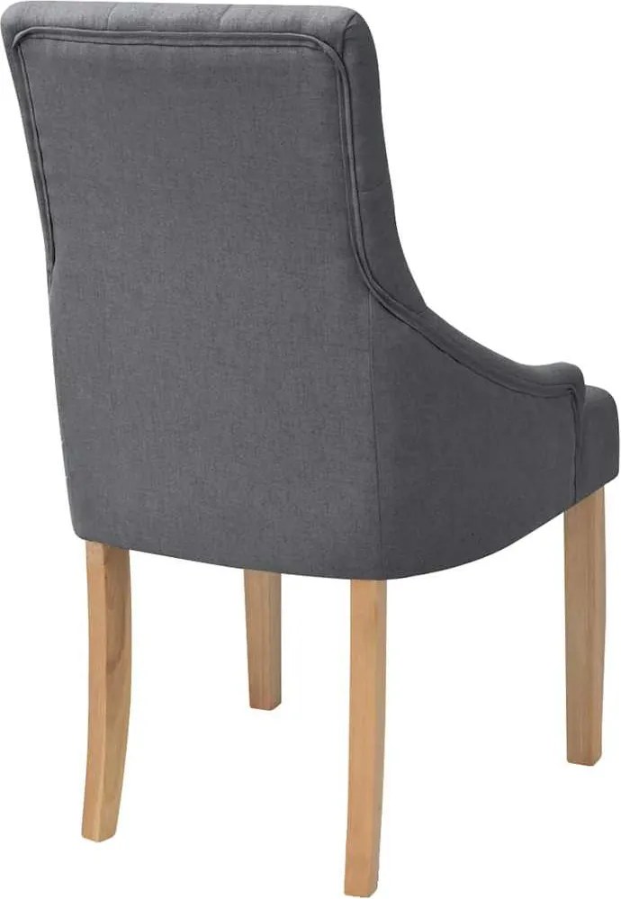 Jídelní židle 4 ks tmavě šedé textil 274423