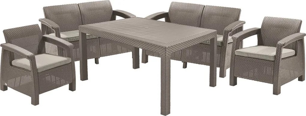 ALLIBERT CORFU FIESTA Set zahradní, cappuccino/béžováv 17198008