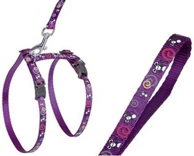Postroj kitten nylon s vod. Sportiv - fial. Flamingo 1,00 x 120 cm