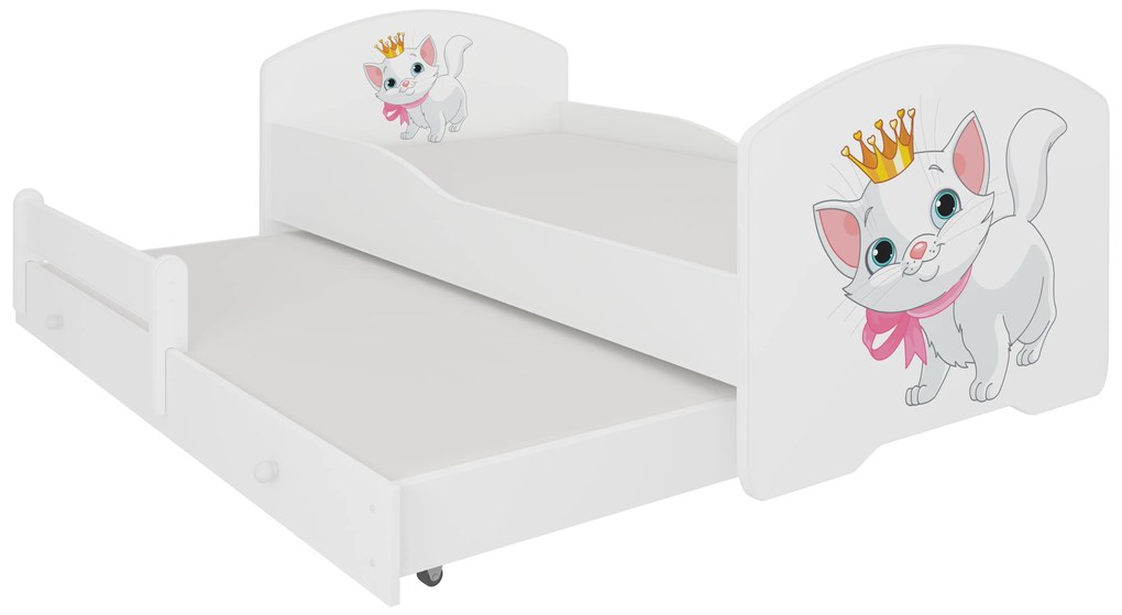 Dětská postel s matracemi PEPE II 160x80 Úložný prostor: Ne, Motiv: BALLERINA