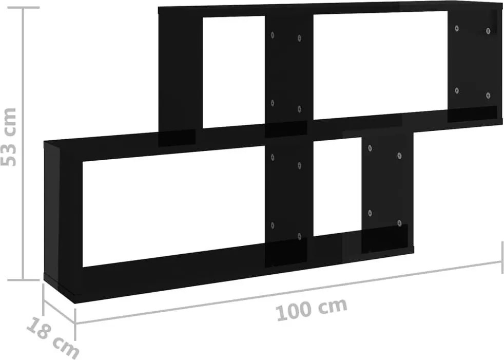 vidaXL Nástěnná police 100 x 18 x 53 cm kompozitní dřevo [807162] Barva: dub sonoma