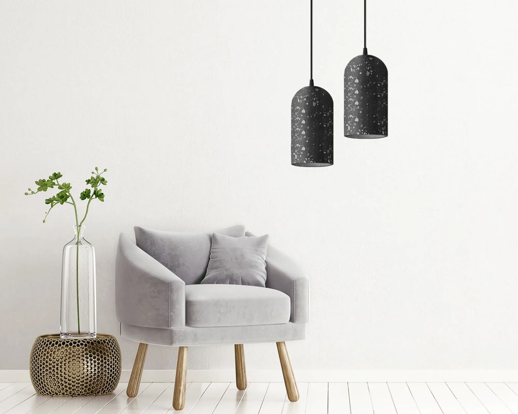 Toolight, betonové stropní svítidlo 1xE27 APP997-1CP B, černá, OSW-07552