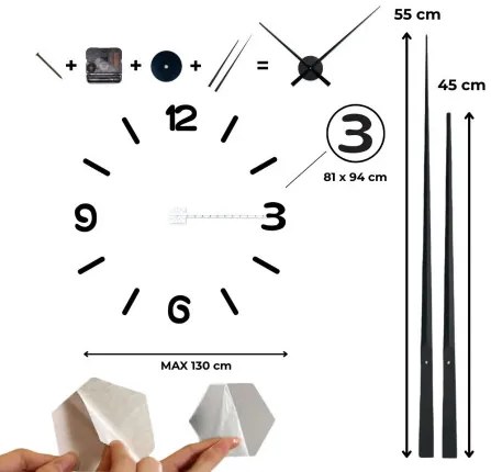 Velké nástěnné hodiny do obývacího pokoje DIY I SENTOP 12SZ026