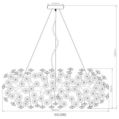 Globo 64135H3 - LED Křišťálový lustr na lanku KATRINA 20xG9/3,5W/230V