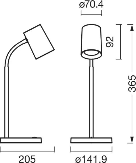 Osram - Stolní lampa DESK LINE 1xGU10/9W/230V bílá