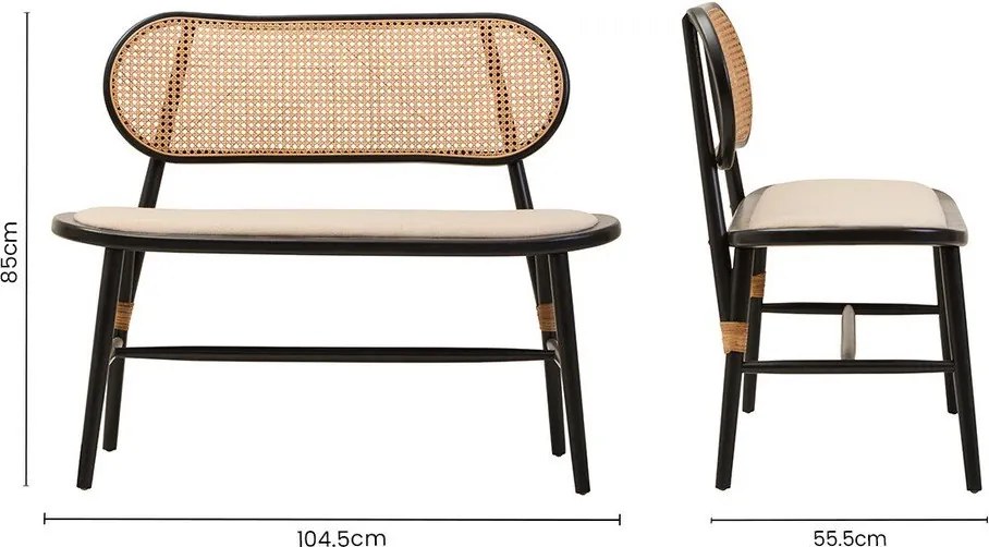 Polstrovaná lavice v přírodní barvě Cebu – Premier Housewares