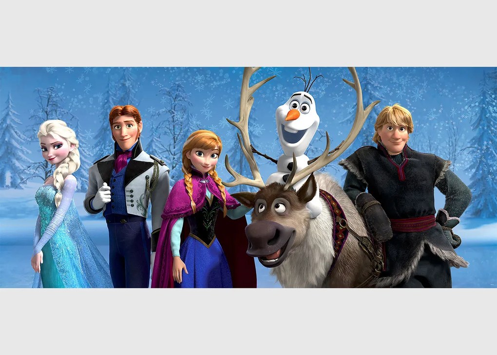Dětská vliesová fototapeta na zed' Ledové království Všichni přátelé, Disney | 202 x 90 cm | DFTDNH 5384