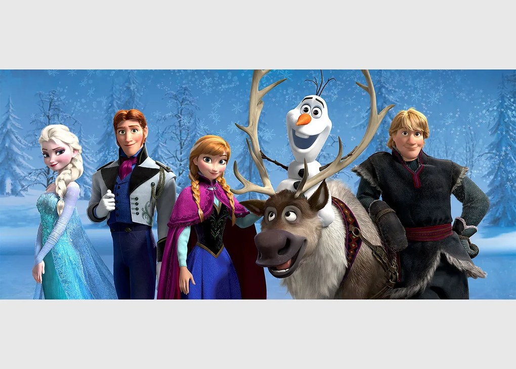 Dětská vliesová fototapeta na zed' Ledové království Všichni přátelé, Disney | 202 x 90 cm | DFTDNH 5384