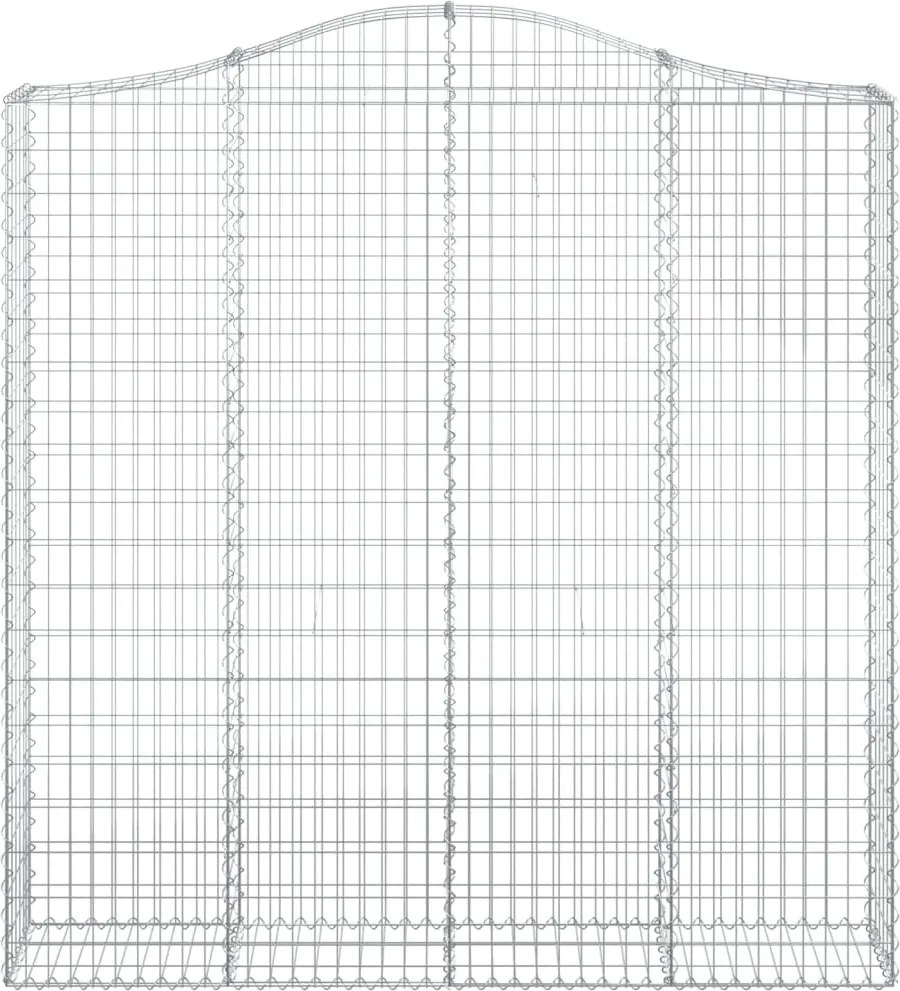 Klenutý gabionový koš 200 x 30 x 200/220 cm pozinkované železo 153390