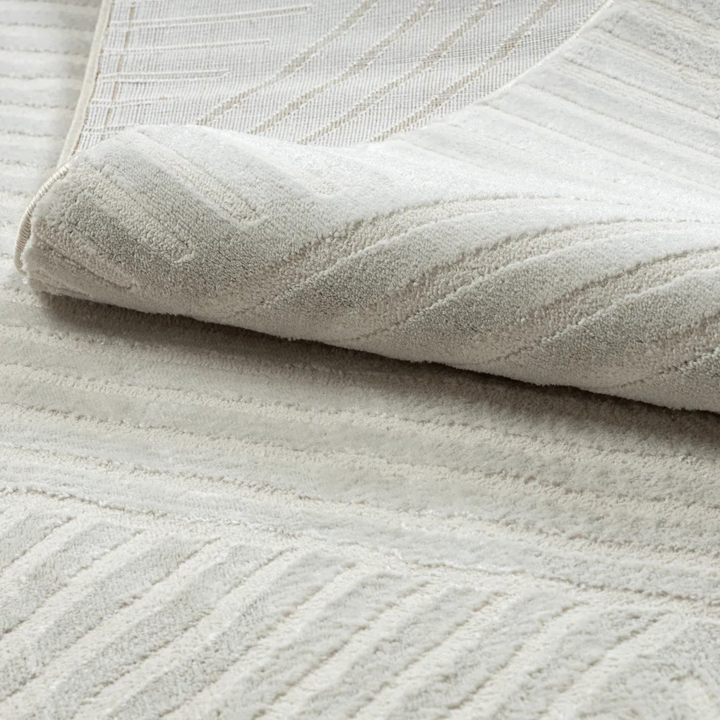 Dywany Łuszczów, Kusový koberec Balance 1503 cream, 80x150, bílá, ložnice