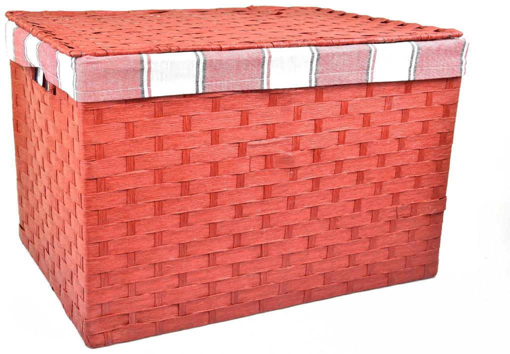 Vingo Úložný box s víkem červený Rozměry (cm): 32x21, v. 24