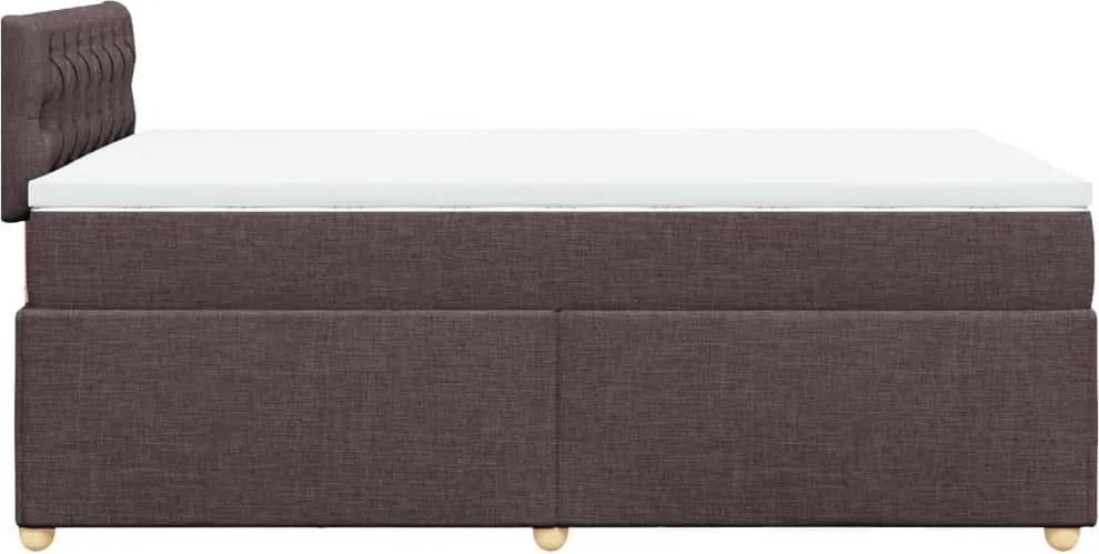 Box spring postel s matrací tmavě hnědá 120x200 cm textil 3286657