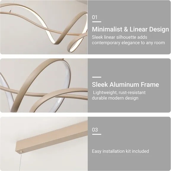 BRILAGI - LED Stmív. lustr na lanku SIGNATURE LED/55W/230V 120x23 cm béžová + DO