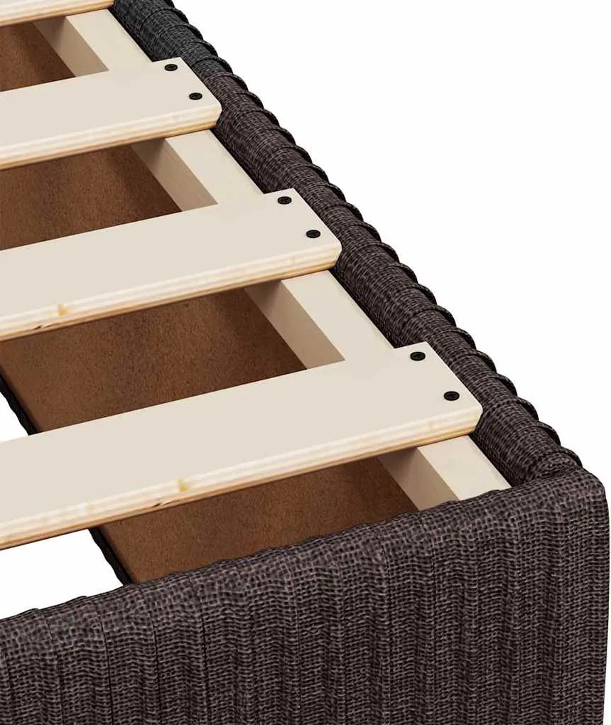 Rám postele bez matrace tmavě hnědý 90 x 200 cm textil 3284910