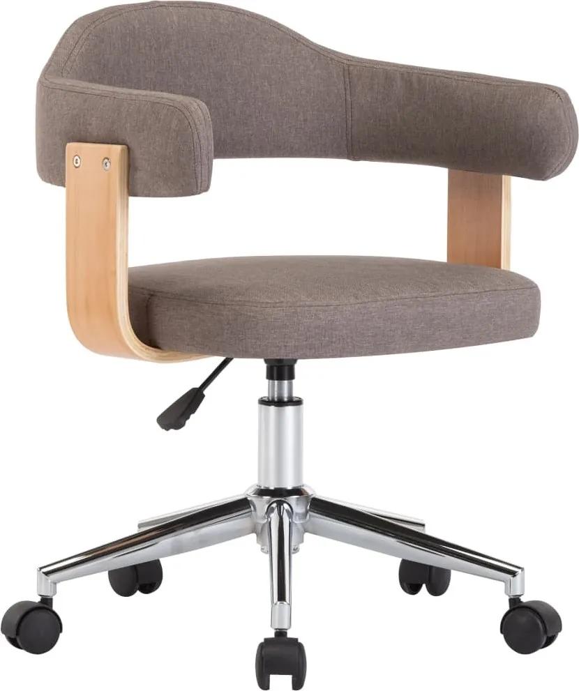 vidaXL Otočná jídelní židle ohýbané dřevo a umělá kůže [287420] Barva: Bílá