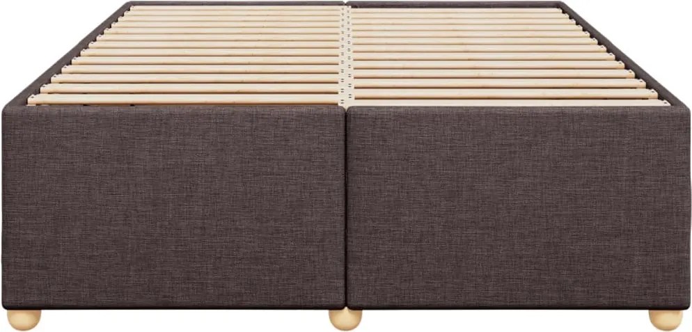 Rám postele bez matrace tmavě hnědý 140 x 200 cm textil 3284739