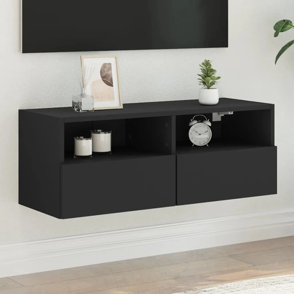 vidaXL Nástěnná TV skříňka 80x30x30 cm kompozitní dřevo [836870] Barva: hnědý dub