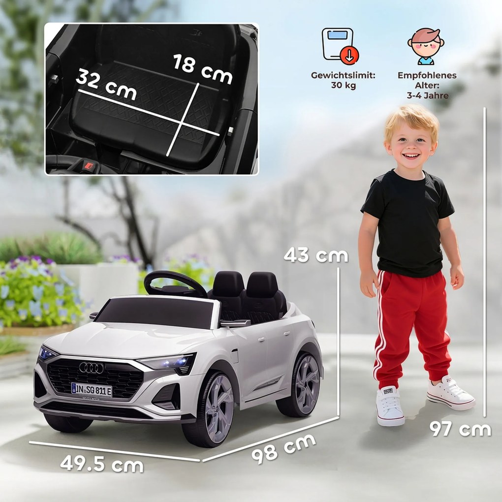 AIYAPLAY dětské elektrické autíčko 12V dětské autíčko s dálkovým ovládáním 2.4G, hudbou MP3 a klaksonem, elektrické autíčko se světlomety, 4 odpružen…