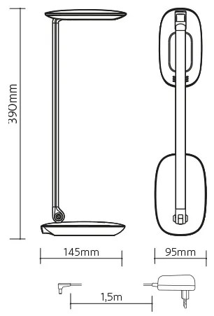 PANLUX Stolní LED lampička MOANA, růžová - neutrální