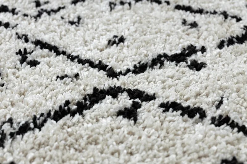Dywany Łuszczów, Běhoun Berber Tetuan B751 cream, 60x300, bílá, obývací pokoj