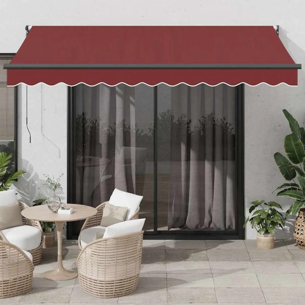 Automatická zatahovací markýza burgundská 350 x 250 cm 3215309
