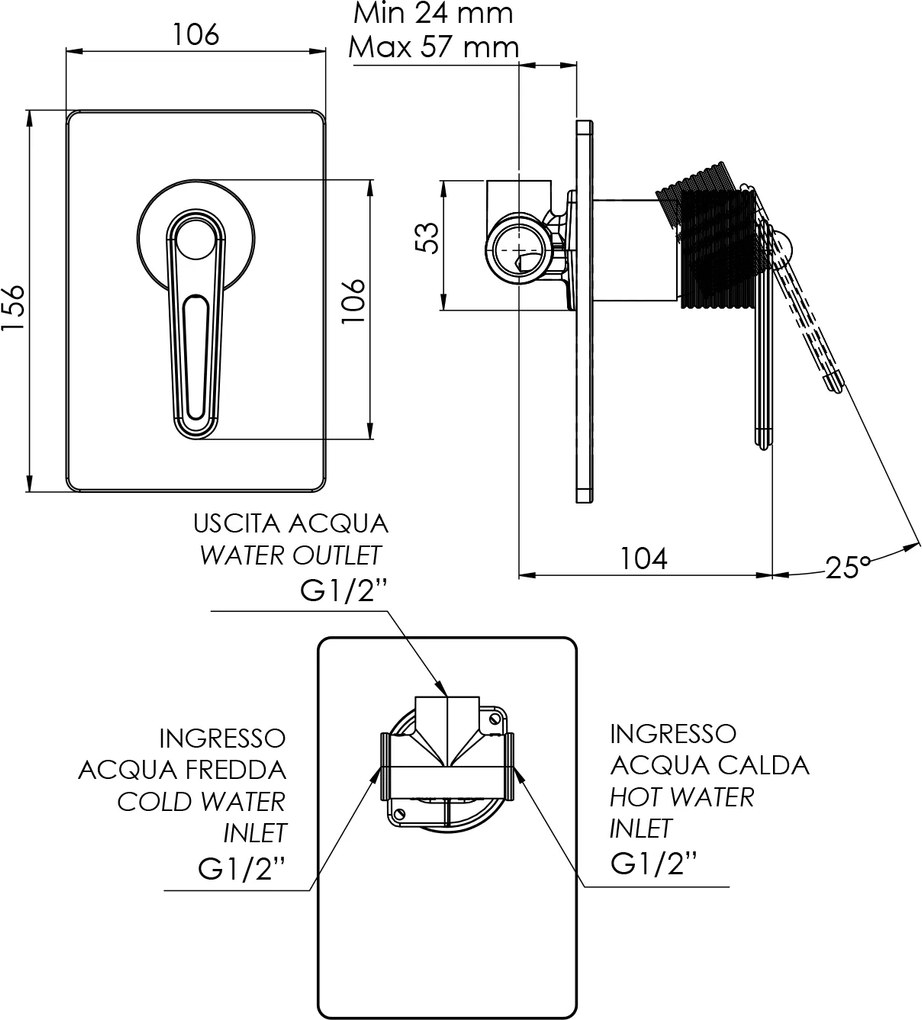 SAPHO BEBÉ podomítková sprchová retro baterie, 1 výstup, bronz BB041/18