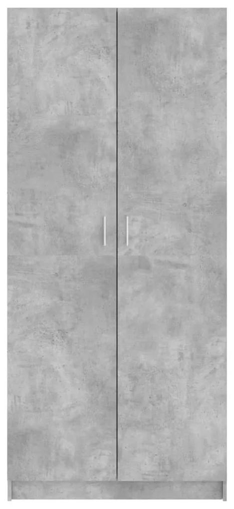 Šatní skříň betonově šedá 80 x 52 x 180 cm dřevotříska - Default Title